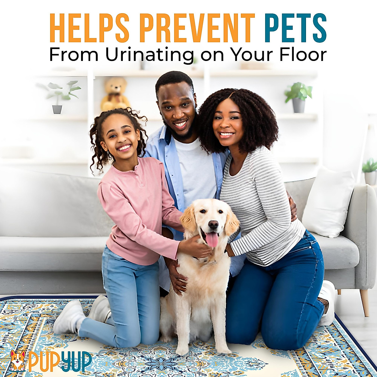 Washable Pee Pads for Dogs 72x72 - Extra Large Super Absorbent Reusable Dog Training Pads, Waterproof Non-Slip Leakproof Whelping Pad, Pee Pads for Dog Floor, Bed