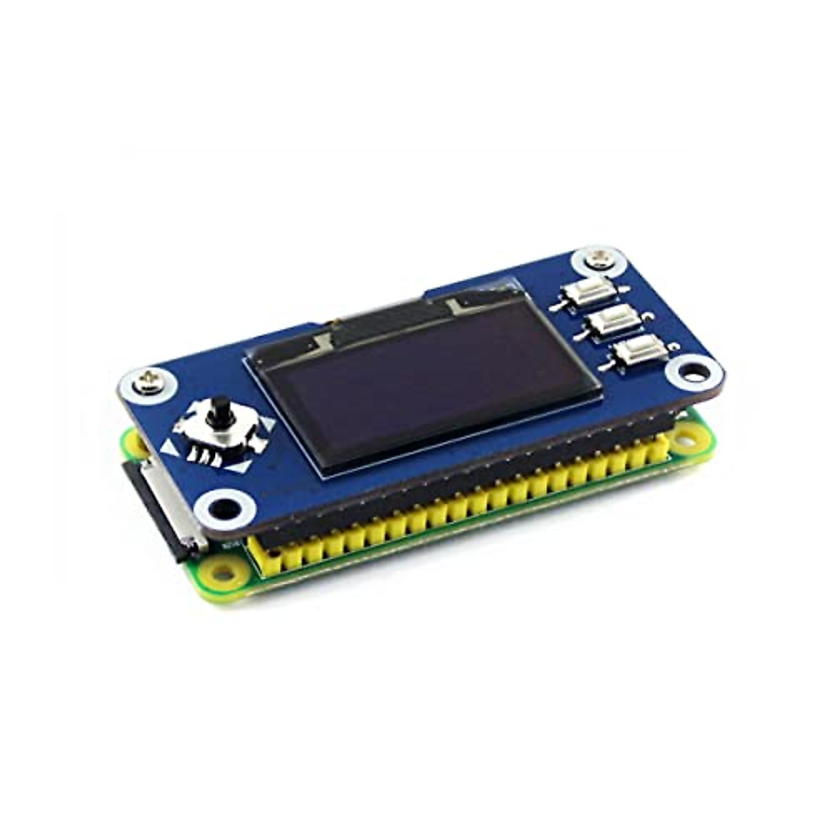 Waveshare 1.3inch OLED Display HAT for Raspberry Pi 128x64 Pixels with Embedded Controller Communicating via SPI or I2C Interface.