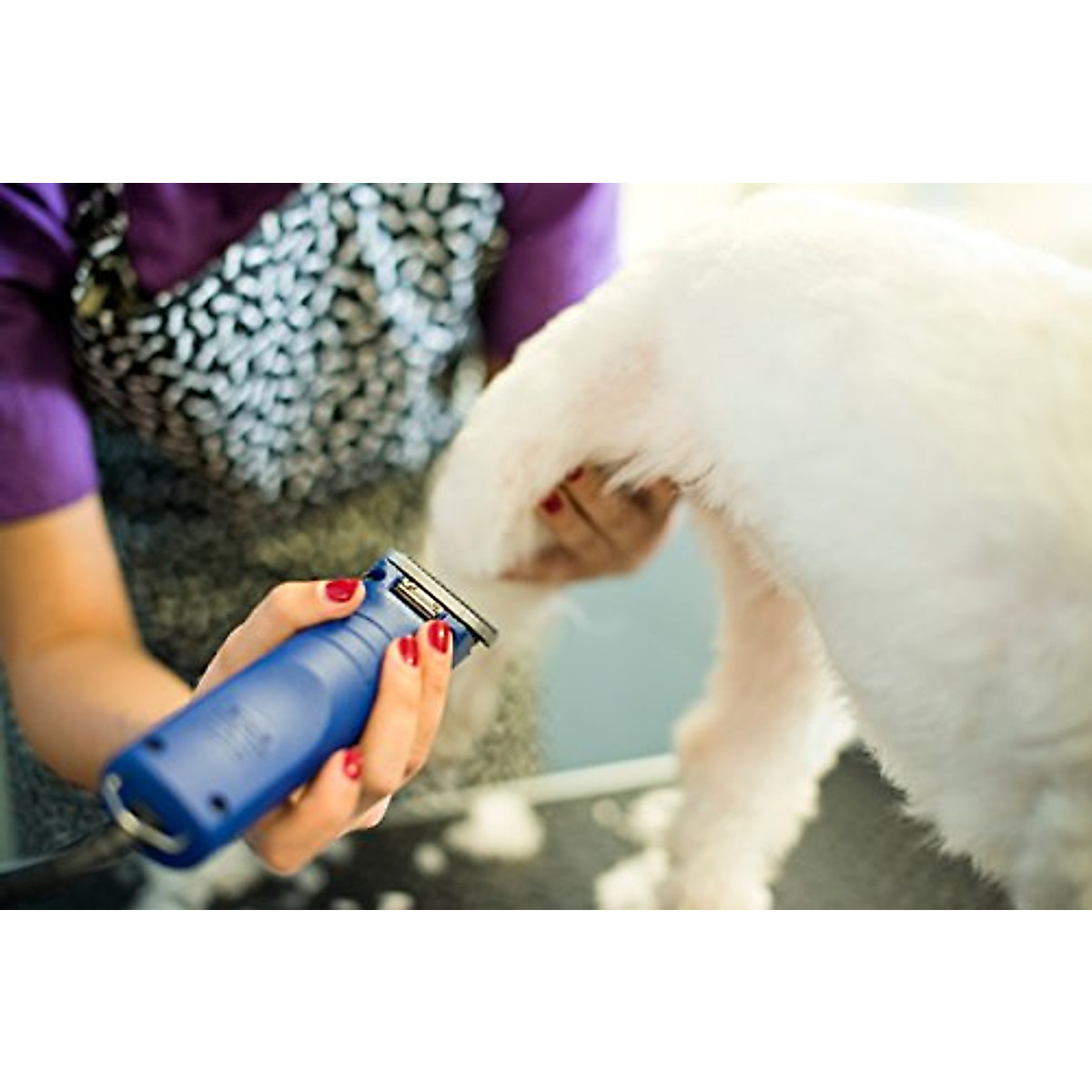 Andis – 23275, Ultra Edge Detachable Blade Clipper - Super 2-Speed Rotary Motor with Minimal Noise, 3400-4400 Strokes per Minute, Includes 14-Inch Heavy-Duty Cord – for Dogs, Coats & Breeds, Blue