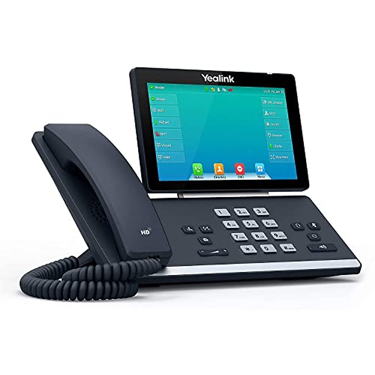Yealink T57W IP Phone, 16 VoIP Accounts. 7-Inch Adjustable Color Touch Screen. USB 2.0, 802.11ac Wi-Fi, Dual-Port Gigabit Ethernet, 802.3af PoE, Power Adapter Not Included (SIP-T57W)
