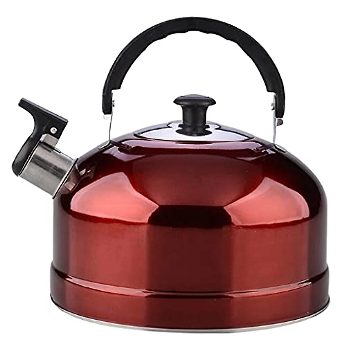 WLTK Teakettle Stainless Steel Whistling Kettle Induction Cooker Teapot Red 4L