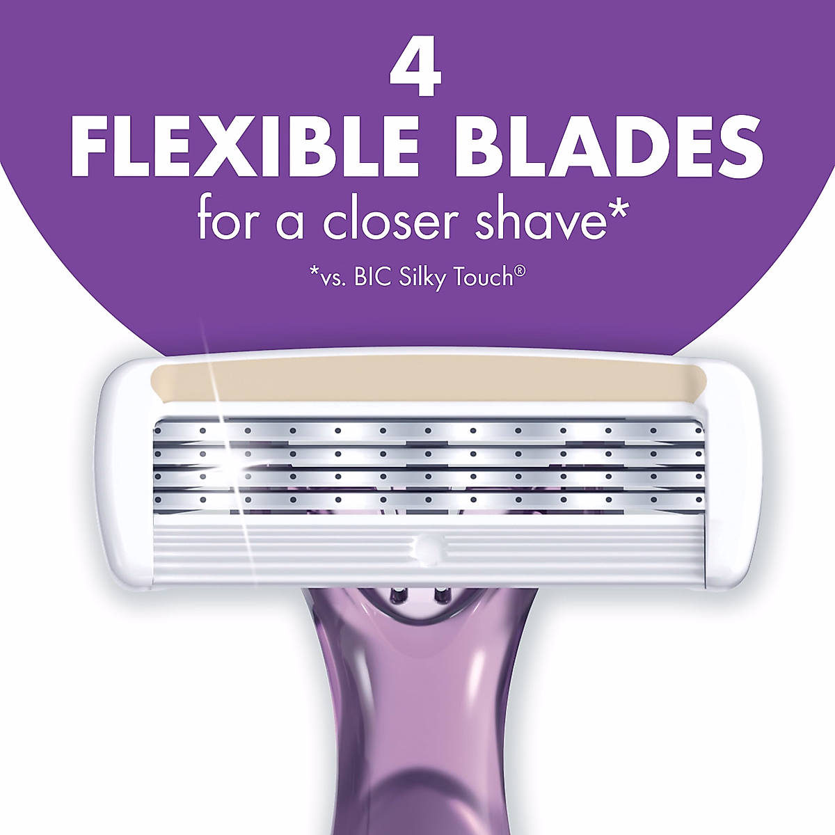 BIC Soleil Escape Women's Disposable 4-Blade Razors, Bikini Line Razor with Lavender & Eucalyptus Scented Handles, 12-Pack