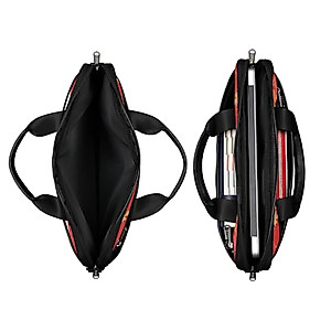 Ethnica Flower Laptop Computer Bag Waterproof Shoulder Messenger Bag 13-15 inch Durable Laptop Tote Bag with Shoulder Strap Handle Lightweight Crossbody Briefcase