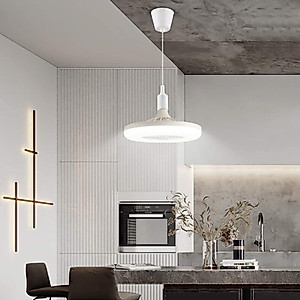 YUEGOO Ventiladores De Techo con Lámparas, Ventilador Moderno Lámpara De Techo De 20 W Ventilador De Techo con Iluminación Led Creativa De Ventiladores De Techo Tranquilo Invisible Luz Para la Sala De