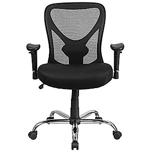 Flash Furniture Big & Tall Office Chair | Adjustable Height Mesh Swivel Office Chair with Wheels