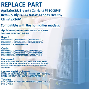 35 Water Panel Humidifier Filter Pad Replacement for Aprilaire 600 600A 600M 700 700A 700M 760 760A 768 350 360 560 560A ; Furnace Humidifier Filter; Honeywell HC26P Whole House Humidifiers (2 Pack)