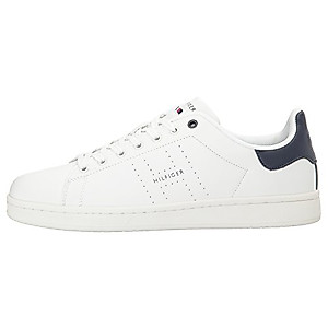 Tommy Hilfiger Men's Liston Sneaker, White/Navy 185, 9.5M