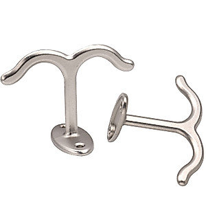 Pack of 4 Zinc Alloy Double Prong Ceiling Hook Towel,Robe Clothes Hook,Coat Hook