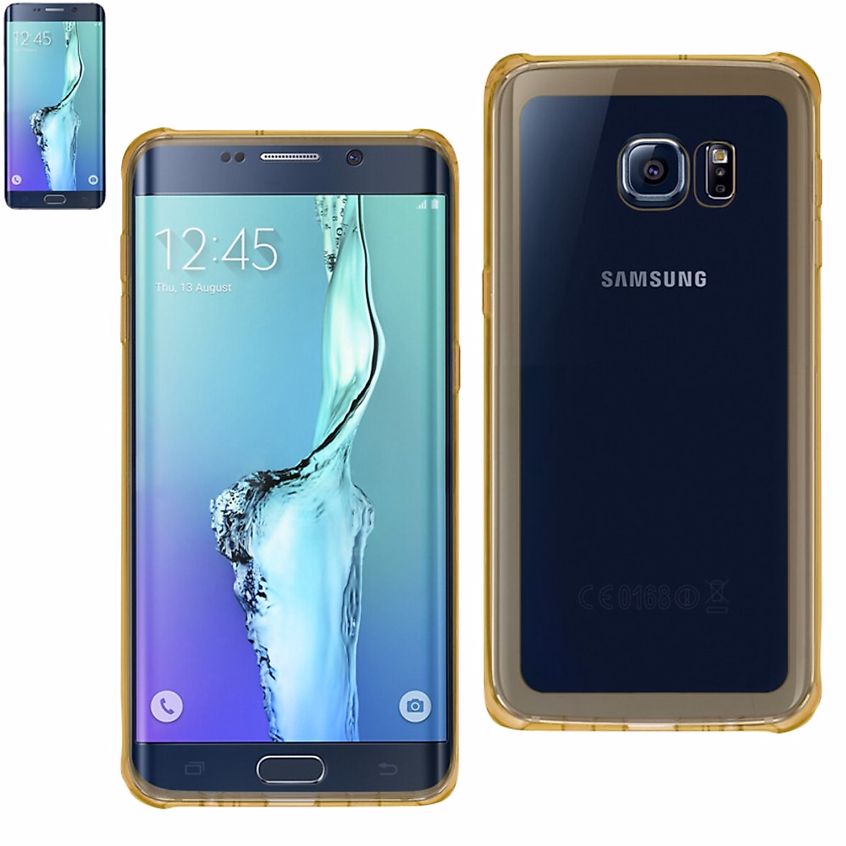 Reiko TPU Carrying Case for Samsung Galaxy S6 Edge Plus - Retail Packaging - Gold