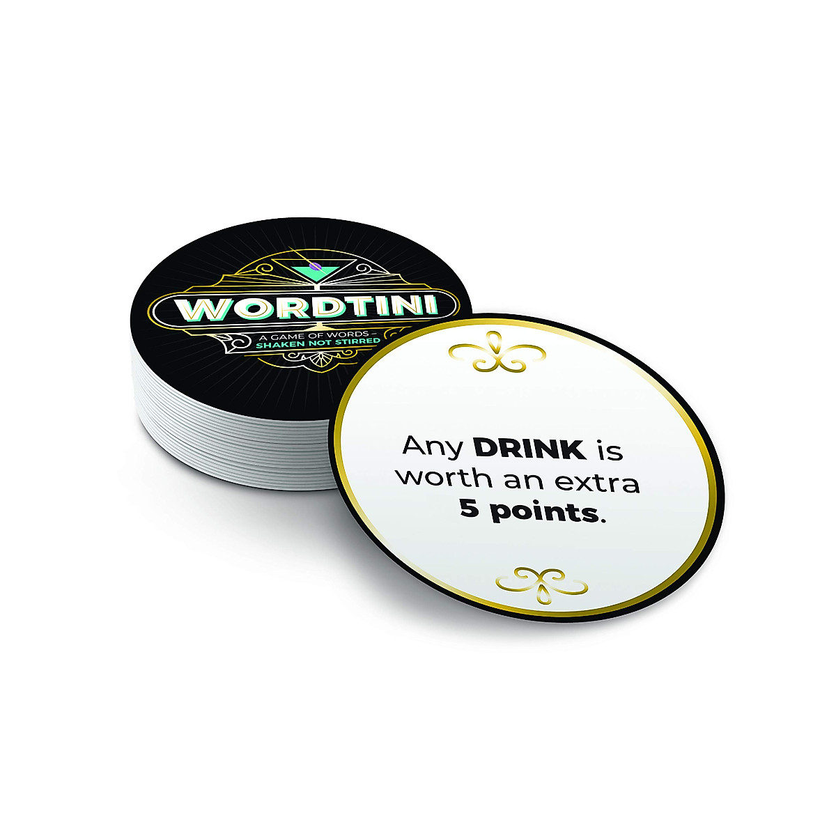 MindWare Shenanigames Adult Party Games: Wordtini - Word-Making Martini-Shaking Game - Choose Your own Level of NSFW - Adaptable for Work, College Parties, Bars & Game Nights