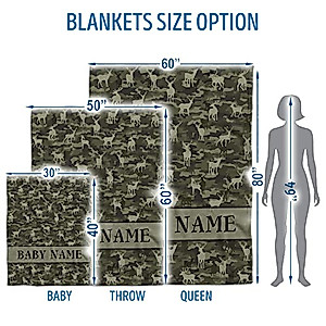 Hunting Baby Blankets, Baby Deer Blanket, Camo Baby Blanket, Personalized Baby Blankets for Boys, Camouflage Baby Blanket, Hunting Deer Baby Blanket Name, Custom Baby Blankets Name, Plush Blankets