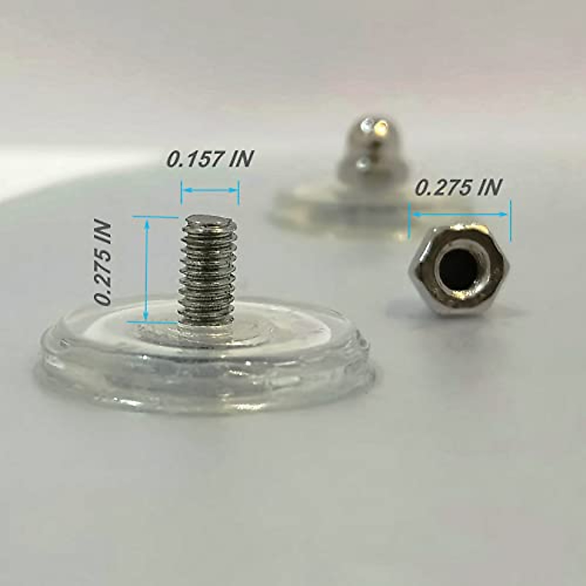 Gueryee 4Pcs Shower Caddy Adhesive Replacement, Screw Free Sticker for Shower Caddy Corner Shlef, Shower Adhesive Hooks with Strong Sticky, Seamless Screws for Shower Rack Basket Heavy Duty.