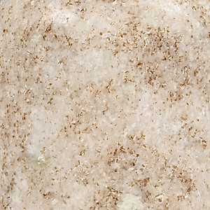 Creative Co-Op Modern Marble Canister with Wood Lid, Natural