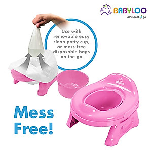 Babyloo Multipurpose 2 in1 Travel Potty (Pink)