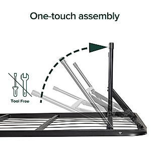 Zinus 8 Inch Green Tea Memory Foam Mattress/CertiPUR-US Certified XL, White & SmartBase Tool-Free Assembly Mattress Foundation / 14 Inch Metal Platform Bed Frame/Underbed Storage, Twin XL