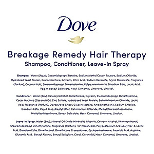 Dove Hair Therapy Shampoo, Conditioner and 7-in-1 Hairspray for Damaged Hair Breakage Remedy with Nutrient-Lock Serum