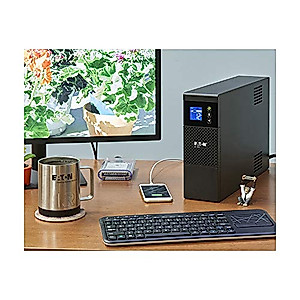 Eaton 5S1500LCD UPS Battery Backup & Surge Protector, 1500VA / 900W, AVR, LCD Display, Line Interactive