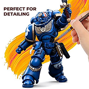 Sable Brushes for Miniatures, 000 Small Paint Brush, Golden Maple Kolinsky Sable Brushes Detail Paint Brushes Model Thin Paint Brushes For Miniature Painting Watercolor Painting,Warhammer 40k Painting