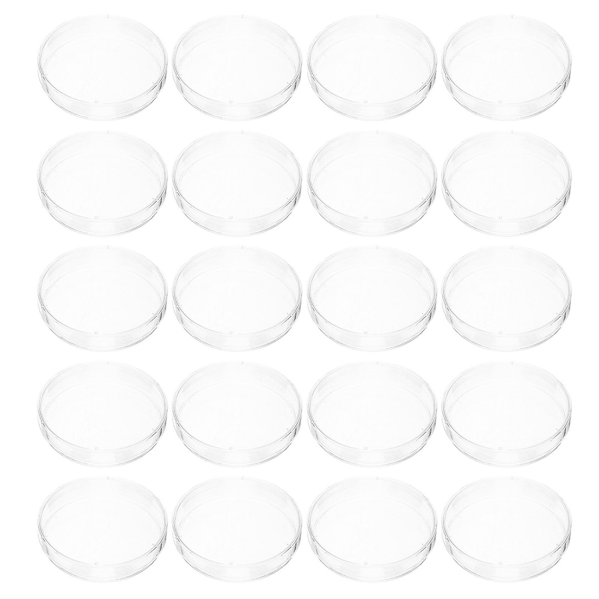 Petri Dishes Agar Plates, Plastic Petri Dish with Lid 70mm Petri Plates for Lab Experiment Biology Microbiology Studies School Teaching, 20pcs