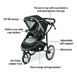 Graco Modes Jogger 2.0 Travel System | Includes Jogging Stroller and SnugRide SnugLock 35 LX Infant Car Seat, Zion