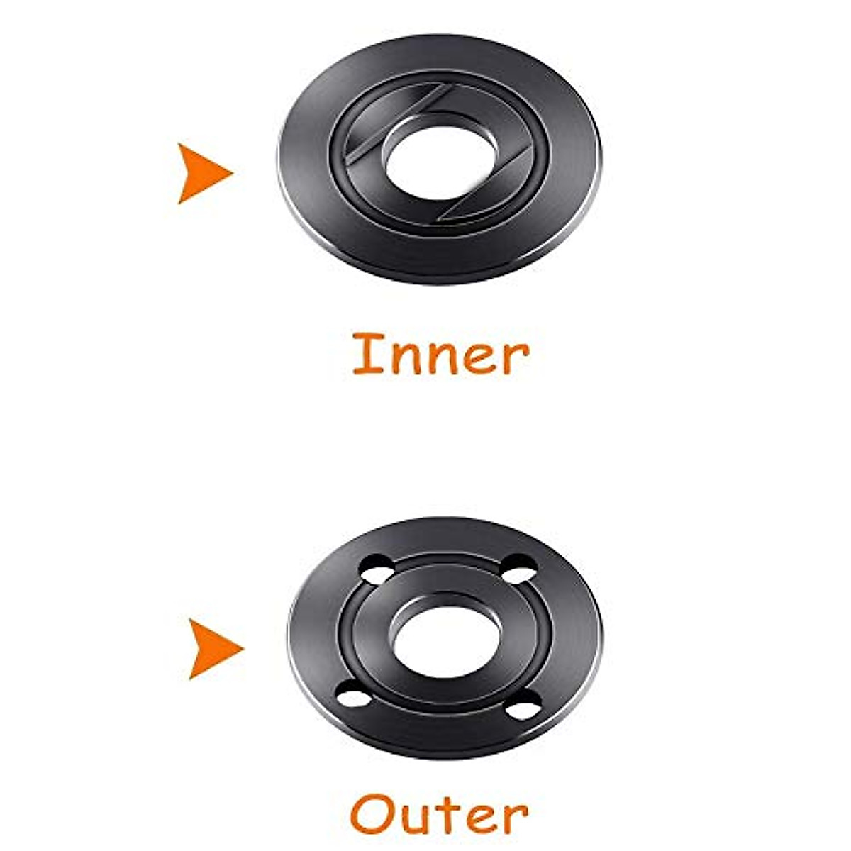 Podoy Grinder Flange Angle Wrench Spanner Metal Lock Nut for Compatible with Milwaukee Makita Bosch Black & Decker Ryobi 193465-4 4.5" 5" 5/8-11