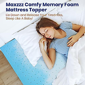 3 Inch Memory Foam Mattress Topper Queen, Gel Foam Mattress Topper Queen for Pressure Relief, High Density Cooling Memory Foam Pad, Premium Soft Mattress Topper, Certipur-Us Certified