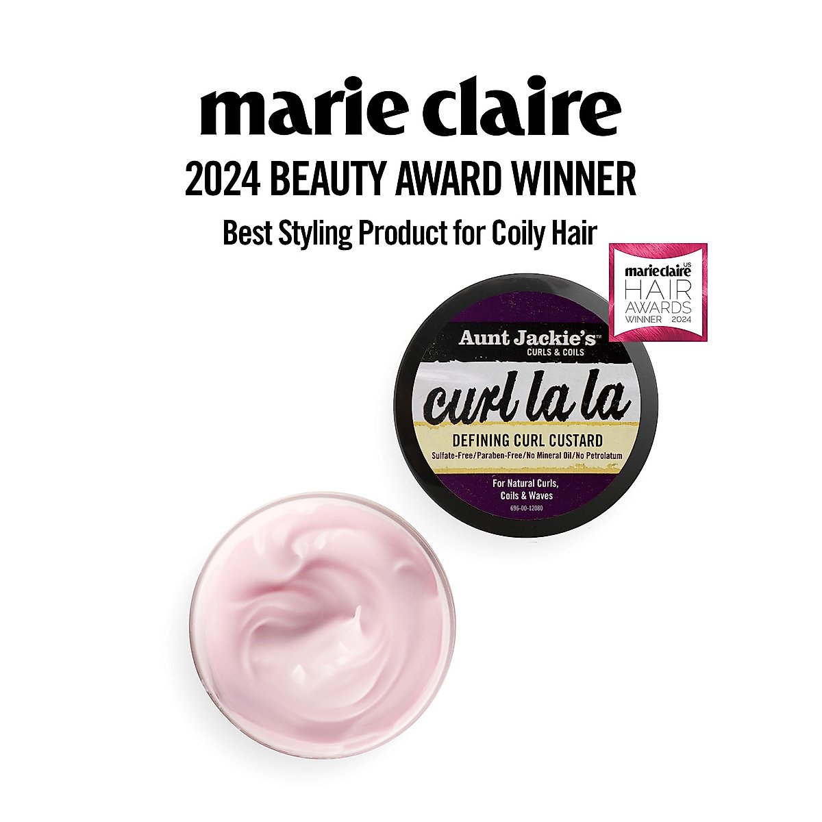 Aunt Jackie's Curl La La, Lightweight Curl Defining Custard, Enriched with Shea Butter & Olive Oil, Basic, 15 Ounce