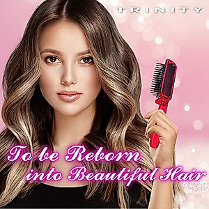 Trinity-Folding Hair Brush, Foldable Anti Static Hair Detangler Brush, Women Travel Size Hair Detangling Brush, Hair Styling Brush for Toiletry Bag Travel Purse Locker Gym