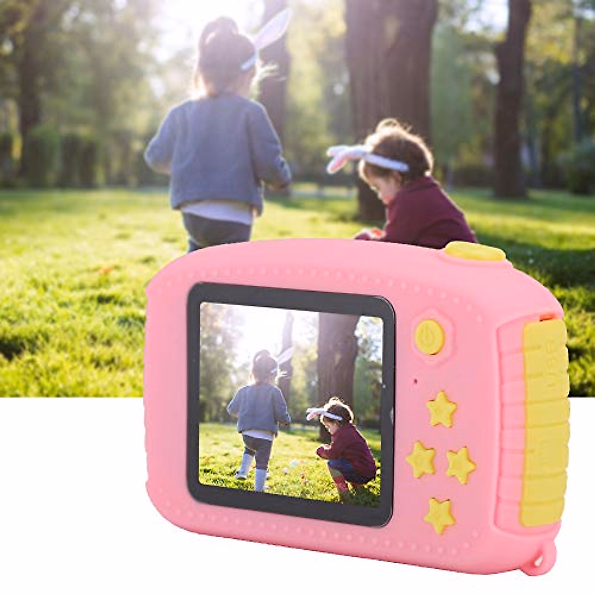 ASHATA Digital Kids Camera, 32GB TF Card Multifunctional Mini Kids Digital Video Camera,Portable Pink ABS Children Digital Camera 12MP 2.0-Inch HD IPS Color Display Screen Gift Toy for Child