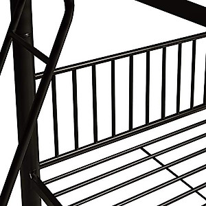 Powell Heavy Metal Bunk Bed, Full-Over-Full, Black