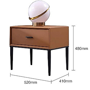 ZHAOLEI Nordic Minimalist Italian Style Bedside Table Bedroom Furniture Italian Minimalist Bedside Cabinet Light Luxury Side CABI