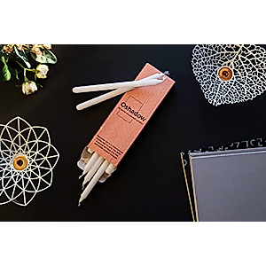 OSHADOW Taper 1/2 inch Candles - Pack of 10 Unscented, 8 Inch Tall Candles - 1/2 inch Candles - Taper Candle - 1/2 inch White candlesticks