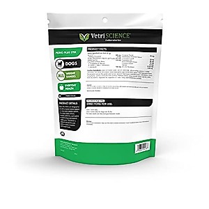 VETRISCIENCE Perio Plus for Dogs, Chicken Liver, 30 Stix - Fresh Breath, Gums and Plaque Control - Crunchy Outside, Soft Inside, Green (090019A.030)