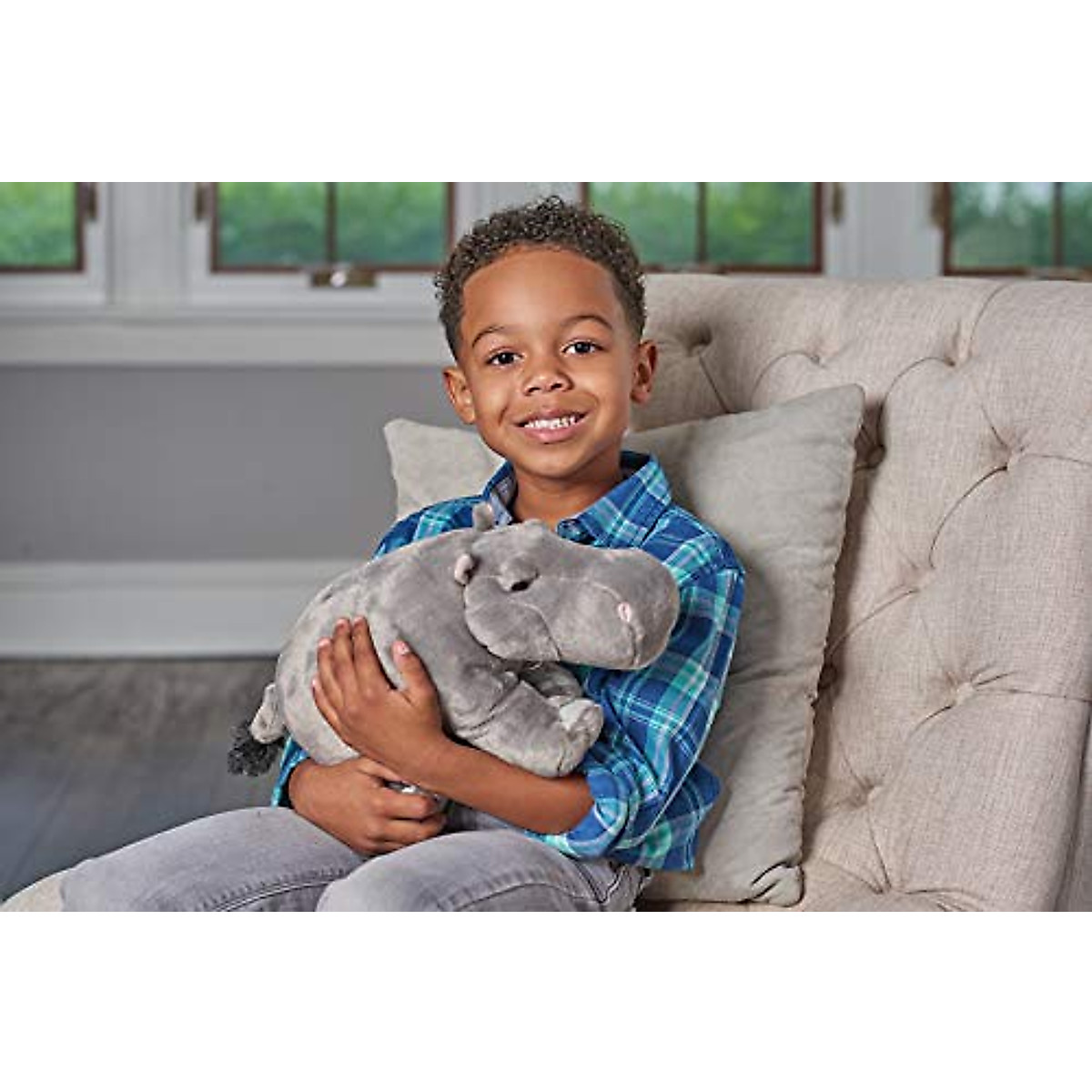 Wild Republic Hippo Plush, Stuffed Animal, Plush Toy, Gifts for Kids, Cuddlekins 12 Inches,Multi