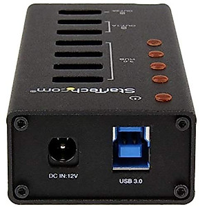 StarTech.com 7 Port USB 3.0 Charging Hub - 4 x USB-A, 3 x USB-A Dedicated Charging Ports - Powered Mountable USB Charging Station (ST4300U3C3)