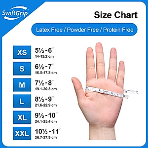 SwiftGrip Disposable Nitrile Exam Gloves, Blue, Nitrile Gloves Disposable Latex Free, Medical Gloves, Cleaning Gloves, Food-Safe Rubber Gloves, Powder Free, Non-Sterile, 1000-ct Case (X-Small)