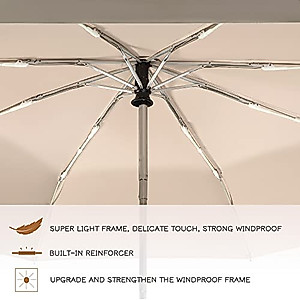 FDJASGY Color UV Protection Glue Coating Compact Folding Travel Parasols and Sun Umbrellas Auto Open Close Windproof Anti-UV Umbrella Blocking UV 99.98%