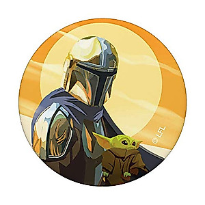 Star Wars The Mandalorian Mando and the Child Clan of Two PopSockets Grip and Stand for Phones and Tablets