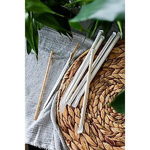 AGAVE FIBER STRAWS - 500ct Individually Wrapped Biodegradable 8.2" Straws by Ecoware. Plant Based, Eco-friendly, 100% Recyclable, Alternative to Paper & Plastic Straws