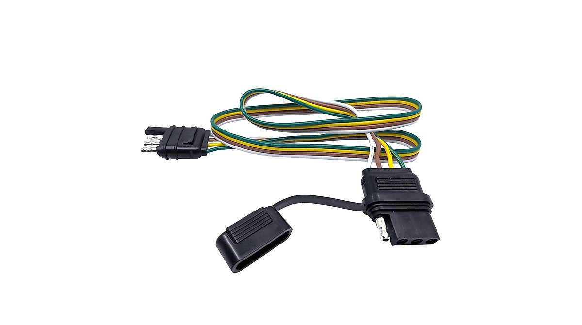 CARROFIX Trailer 4 Wire Plug 32" inch 4 Pin Flat Wire Extension Male ...