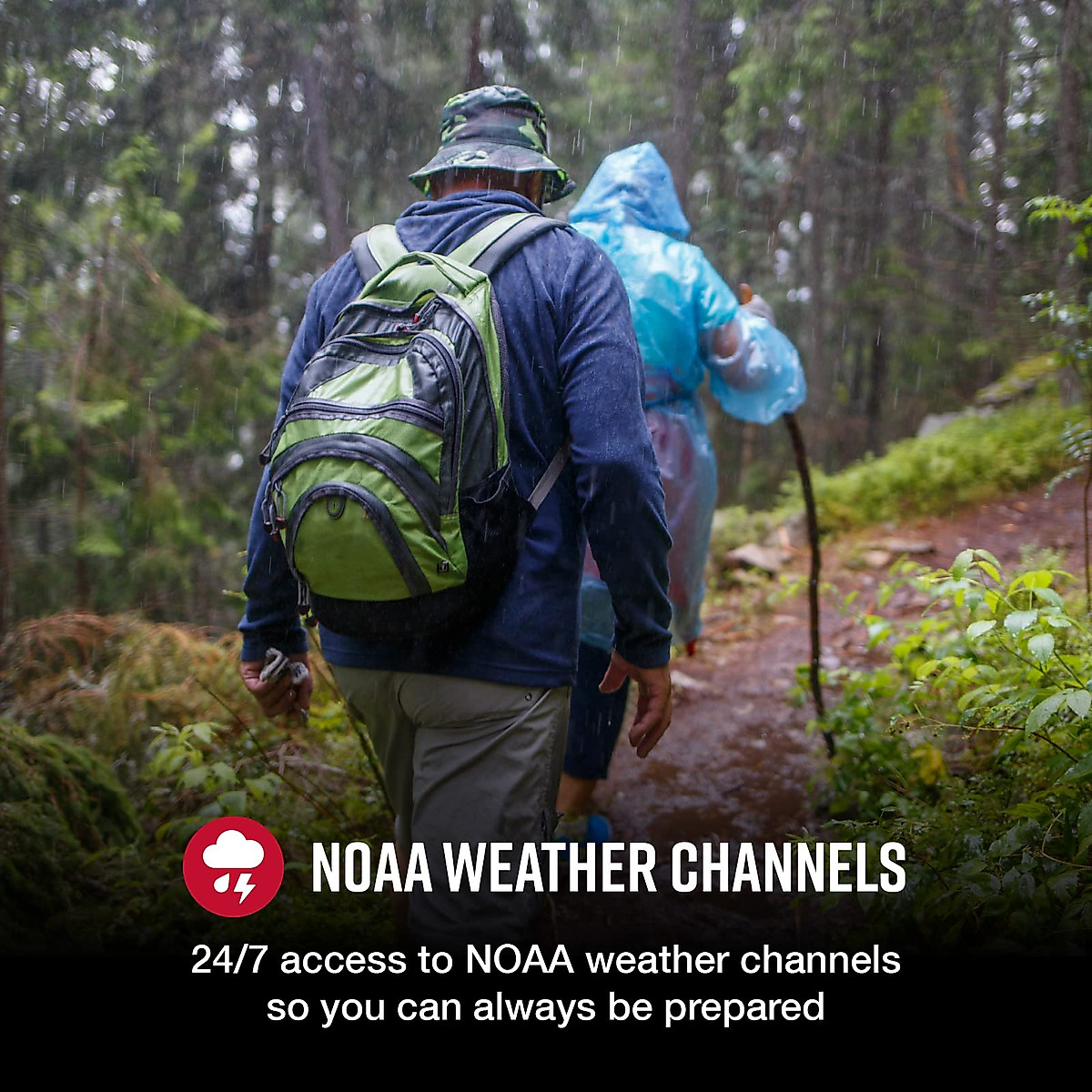 Cobra ACXT345 Weather-Resistant Walkie Talkies for Adults - Rechargeable, 22 Channels, Long Range 25-Mile Two-Way Radio Set (2-Pack)