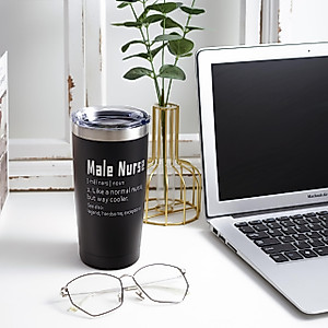ARIABLE Nurse Gifts for Men Boyfriend Husband Dad, 20 Ounce Male Nurse Tumbler, Nurse Graduation Gifts, Gifts for Nurses Day Nurse Week Nurse Practitioner Gifts, Male Nurse Christmas Gifts