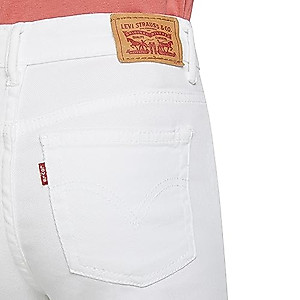 Levi's Girls High Rise Straight Fit Jeans, White, 14 US