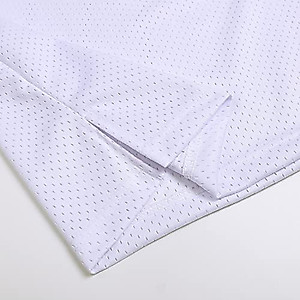 DEHANER Basketball Jersey Shirt for Men Women Mesh Athletic Sports Uniforms Retro Classic Tank Tops,Red Neckline-White Jersey,Men Size X-Large