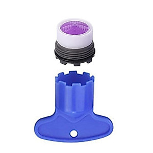 QLXHBOT 10Pcs Faucet Aerator M16.5, Aerator Replacement for Sink Faucet Flow Restrictor, Kitchen Cache Aerators Bathroom Sink Aerator with 2 Pcs Key Removal Wrench Tool (16.5 MM)