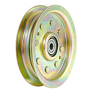q&p 756-04129 38" 42" 46" 54" Decks Heavy Duty Flat Idler Pulley Replaces Cub Cadet/MTD Replaces MTD/Cub Cadet 756-04129B 756-04129C 956-04129 956-04129C, 753-08171