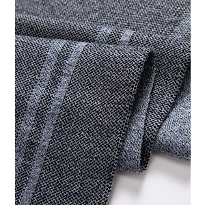 Villand Luxurious Mens Striped Merino Wool Scarf - Gift Box Wrapped Winter Soft Warm Thick Knitted Neckwear for Men (Cadet Gray)