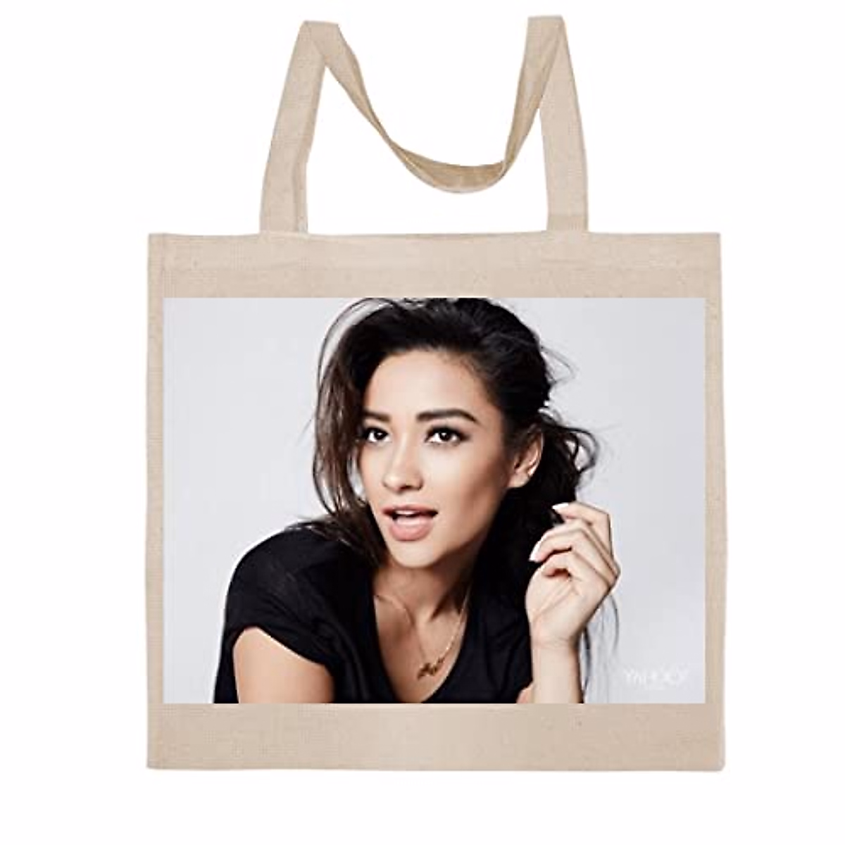 FC Carino Shay Mitchell - A Nice Graphic Cotton Canvas Tote Bag FCA #FCAG763860