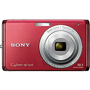 Sony Cybershot DSC-W180 10.1MP Digital Camera with 3x SteadyShot Stabilized Zoom and 2.7-inch LCD (Red)