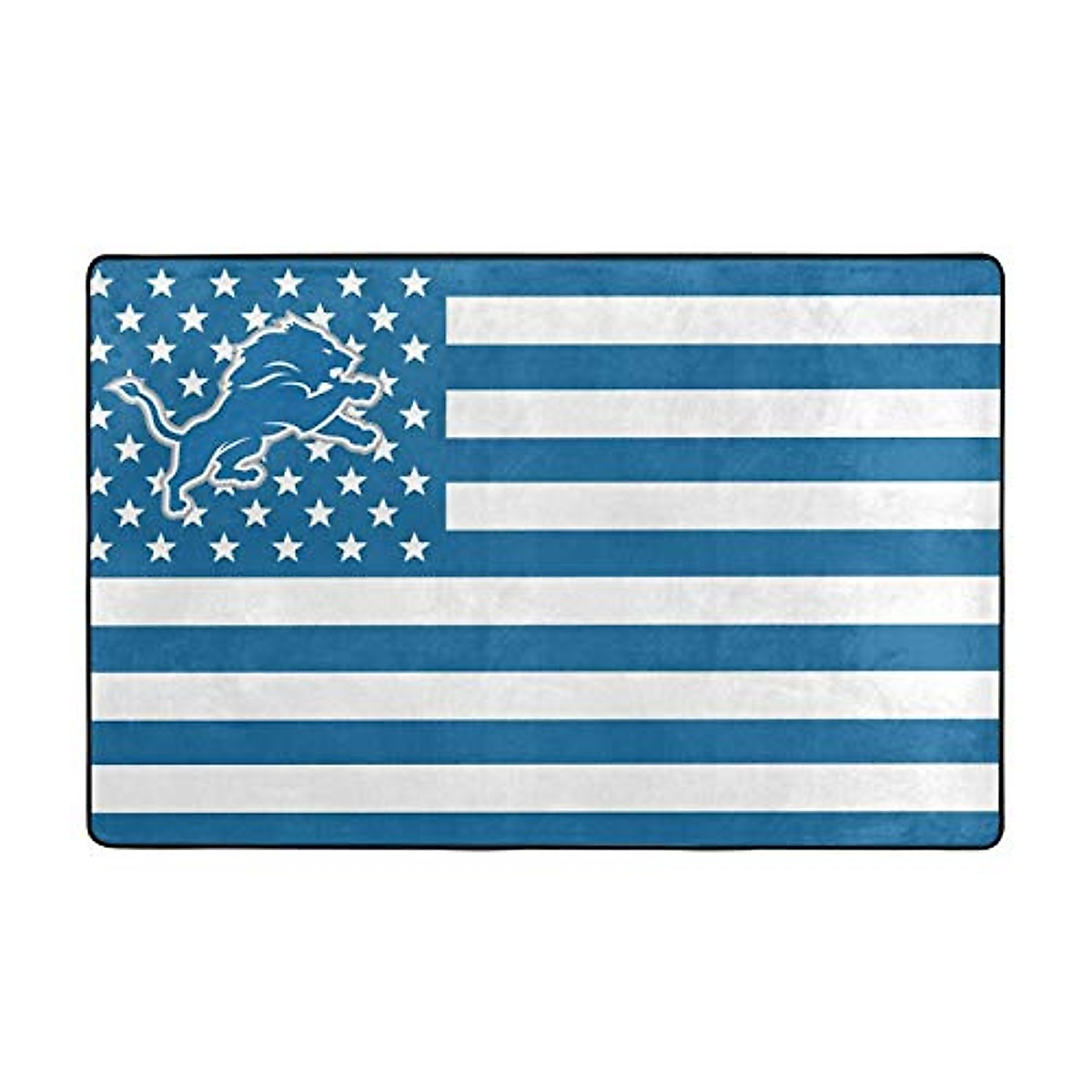 Team ProMark Area Rug,Detriot Lions Football Design Indoor Carpets,Super Soft Non Slip Kids Playing Mat for Hardwood and Hard Floor Protects Floors,60 x 39 in